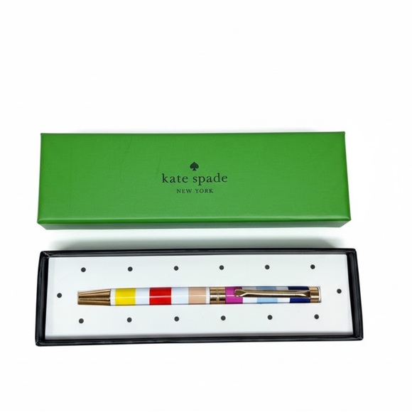 kate spade | Office | Kate Spade Candy Stripe Ballpoint Pen | Poshmark